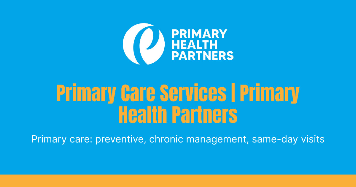 Healthcare Services Included | Primary Health Partners